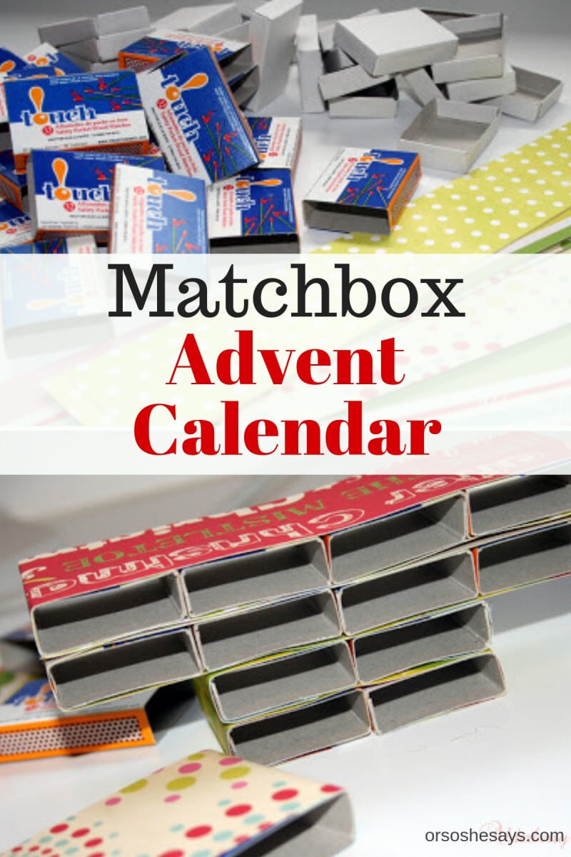 Matchbox Tree Advent Calendar Tutorial (she: Sarah) - Or so she says...
