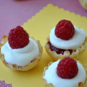 Lemon Raspberry Phyllo Tarts (she: Cathy) - Or so she says...