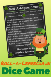 Roll-A-Leprechaun Game ~ Fun St. Patrick's Day Activity! - Or so she ...