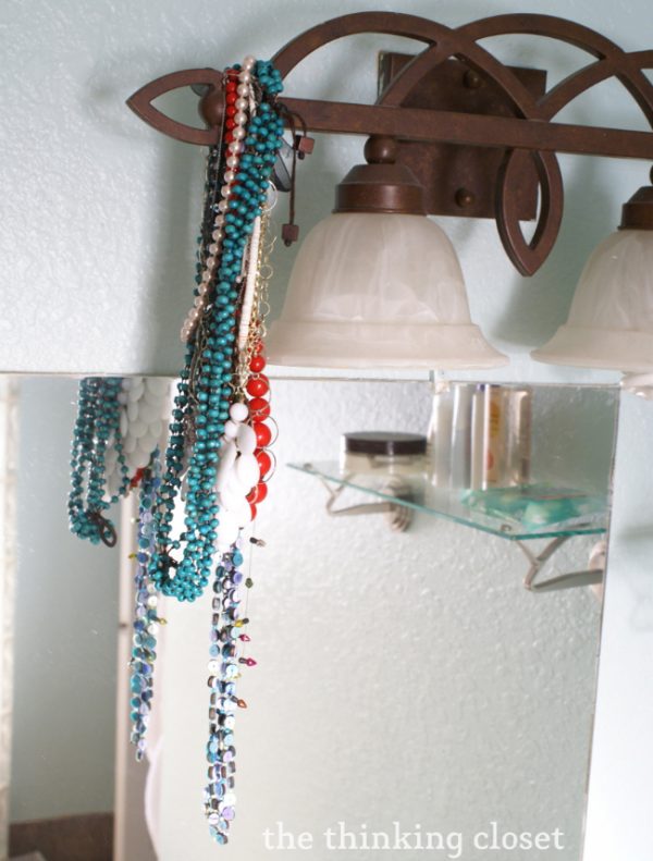 Easy DIY Rake Necklace Hanger (she: Lauren) - Or so she says...