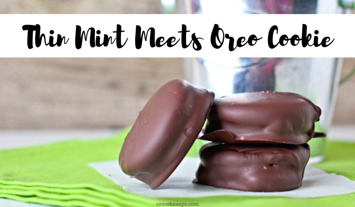 Thin Mint Oreo Cookie Treats - Girl Scout Copycat