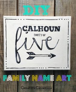 Family Name Art - Learn This Easy DIY Transfer Trick!