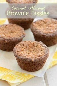Coconut Almond Brownie Tassies (she: Jen)