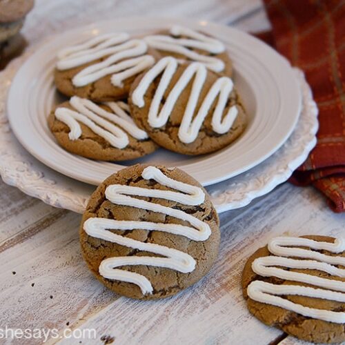 Ginger Cookies with White Icing (Buttercream!!) - Or so she says...