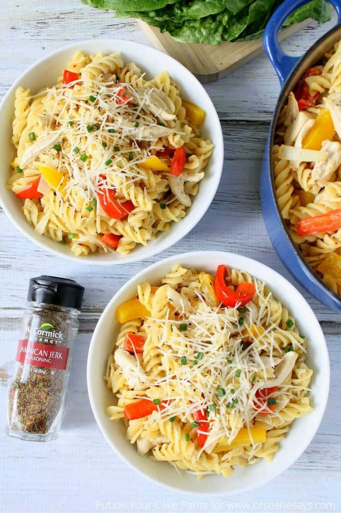 Jamaican Jerk Chicken Pasta Recipe (she: Mara)