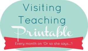 November 2016 Visiting Teaching Printable ~ Easy to Share! (she: Jeri)