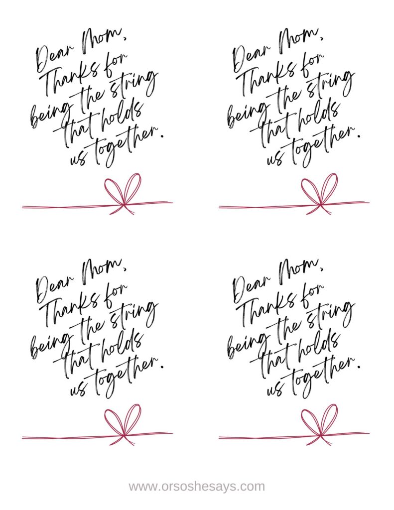 Mother's Day Necklace and Free Printable (she: Sierra)