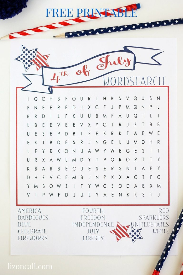 4th of July Word Search - Fun Before the Fireworks! (she: Liz)