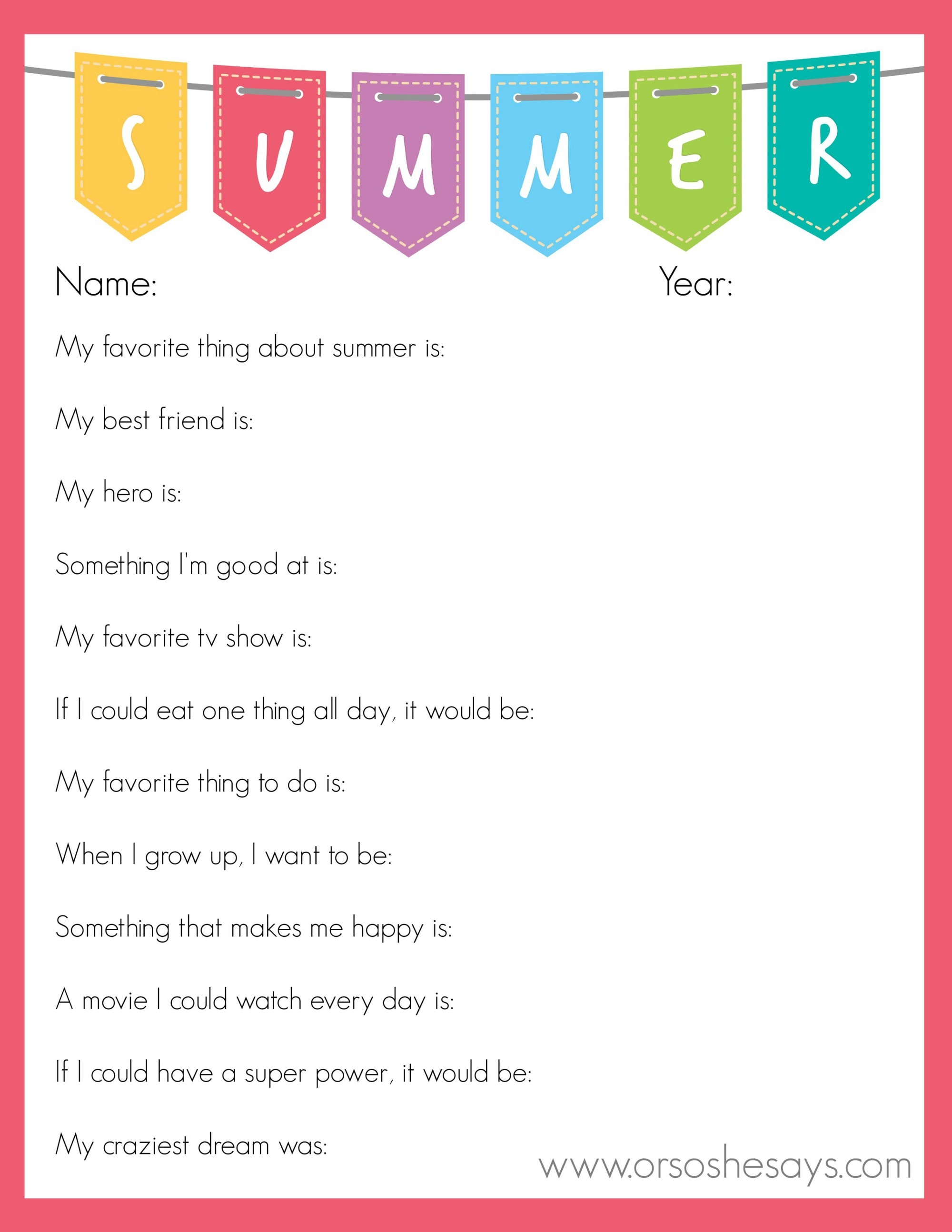 Summer Journal Fun - A Creative Way to Beat Boredom!