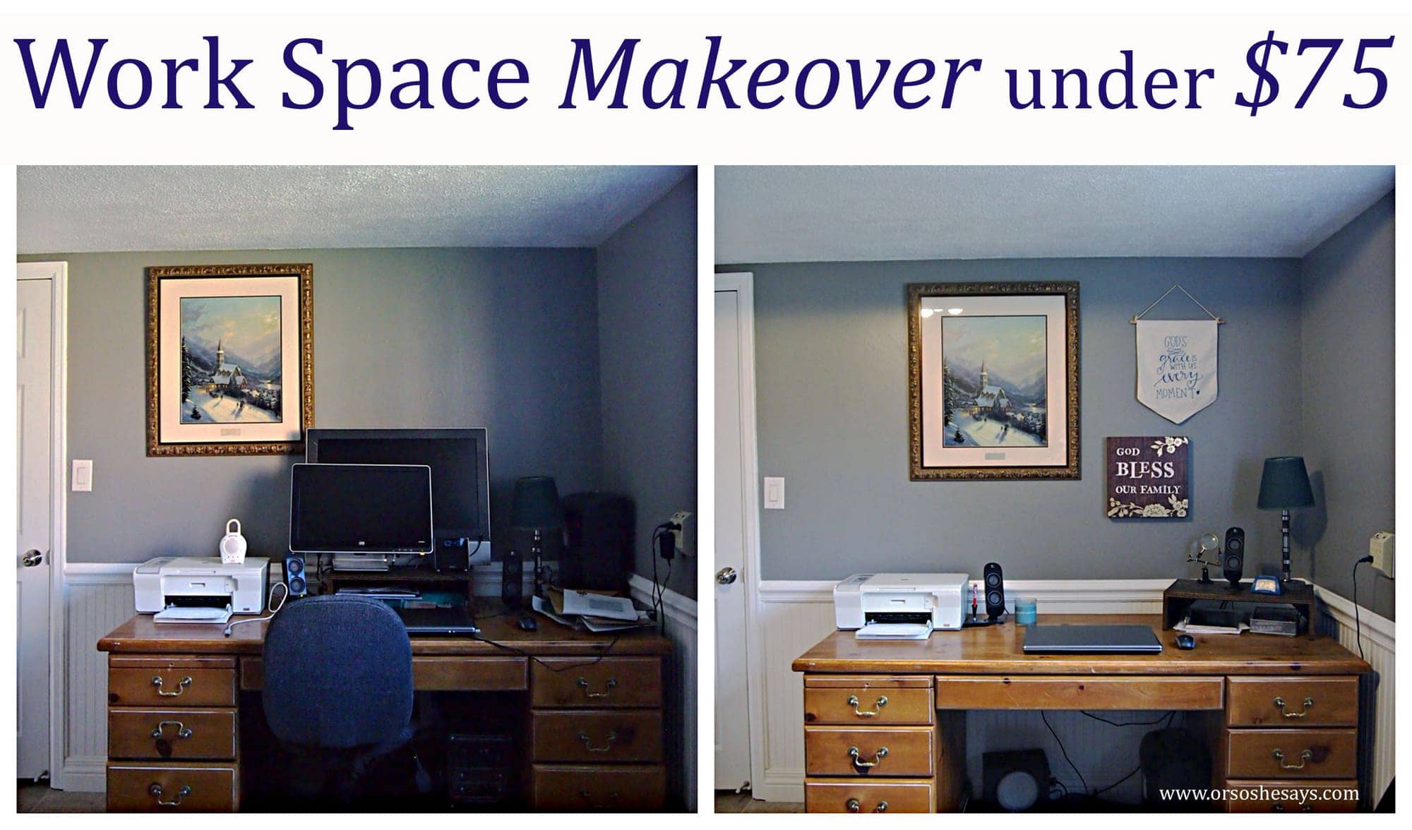 Work Space Makeover for Under $75! (she: Liv)