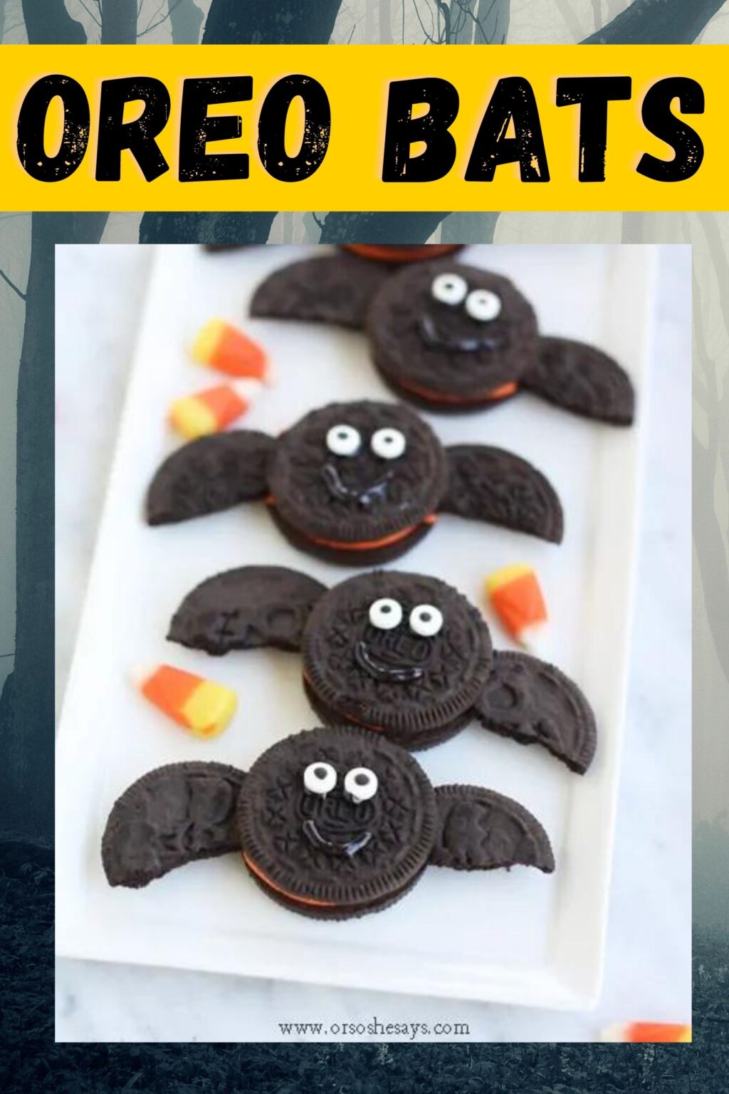 Easy Halloween Treat for Toddlers ~ Oreo Bats