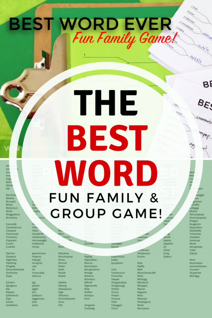 Word Game: Find the Best Word EVER! Printables Included (she: Rachel)