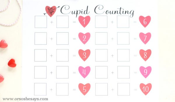 Cupid Counting Printable - Get Ready for Valentine's Day! (she: Liz)