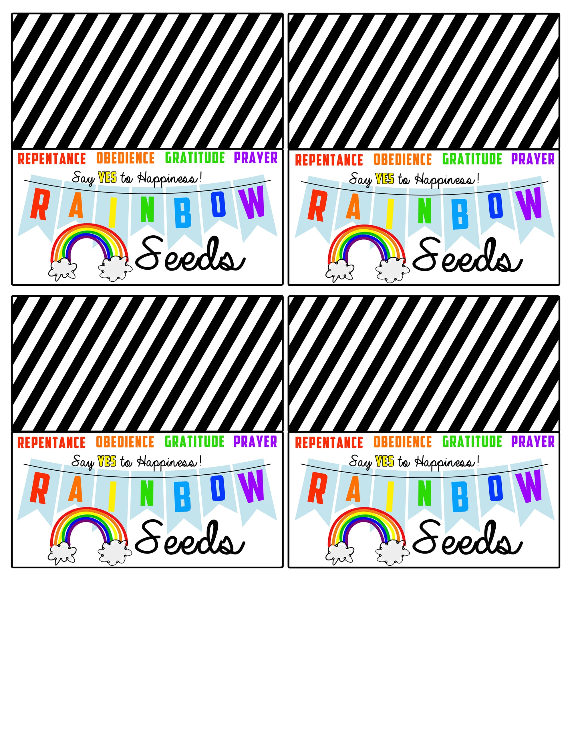 Plant Happiness with Rainbow Seeds - Family Night Lesson and Treat