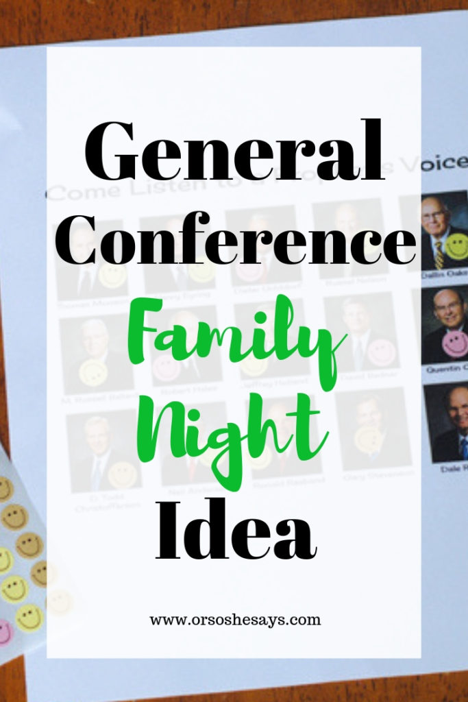 LDS General Conference Family Night Lesson - Come Listen to a Prophet's ...