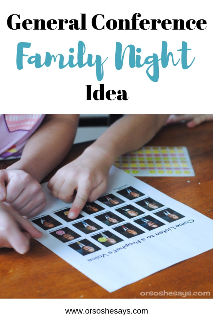 LDS General Conference Family Night Lesson - Come Listen to a Prophet's ...