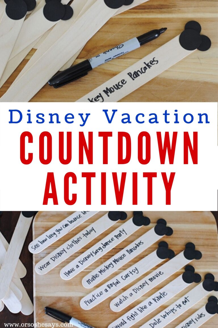Disneyland Trip Countdown ~ Mickey's Activity Mason Jar
