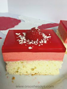 White Chocolate Raspberry Jello Cake - Valentine's Day Treat! (she: Jana)