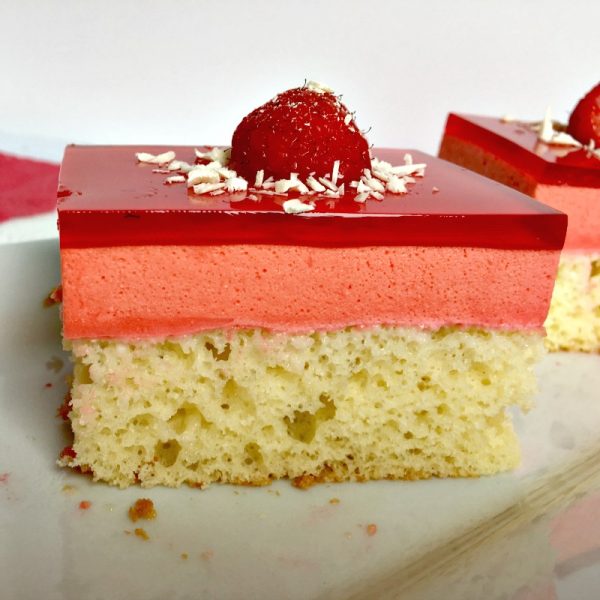 White Chocolate Raspberry Jello Cake - Valentine's Day Treat! (she: Jana)