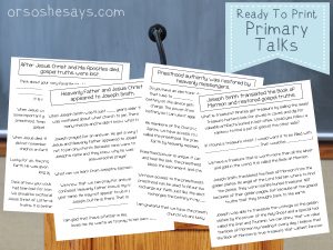 April Primary Talk ~ Fill-in-the-Blank Primary Talk Printables (she ...