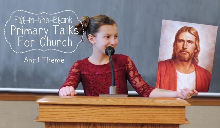 April Primary Talk ~ Fill-in-the-Blank Primary Talk Printables (she ...