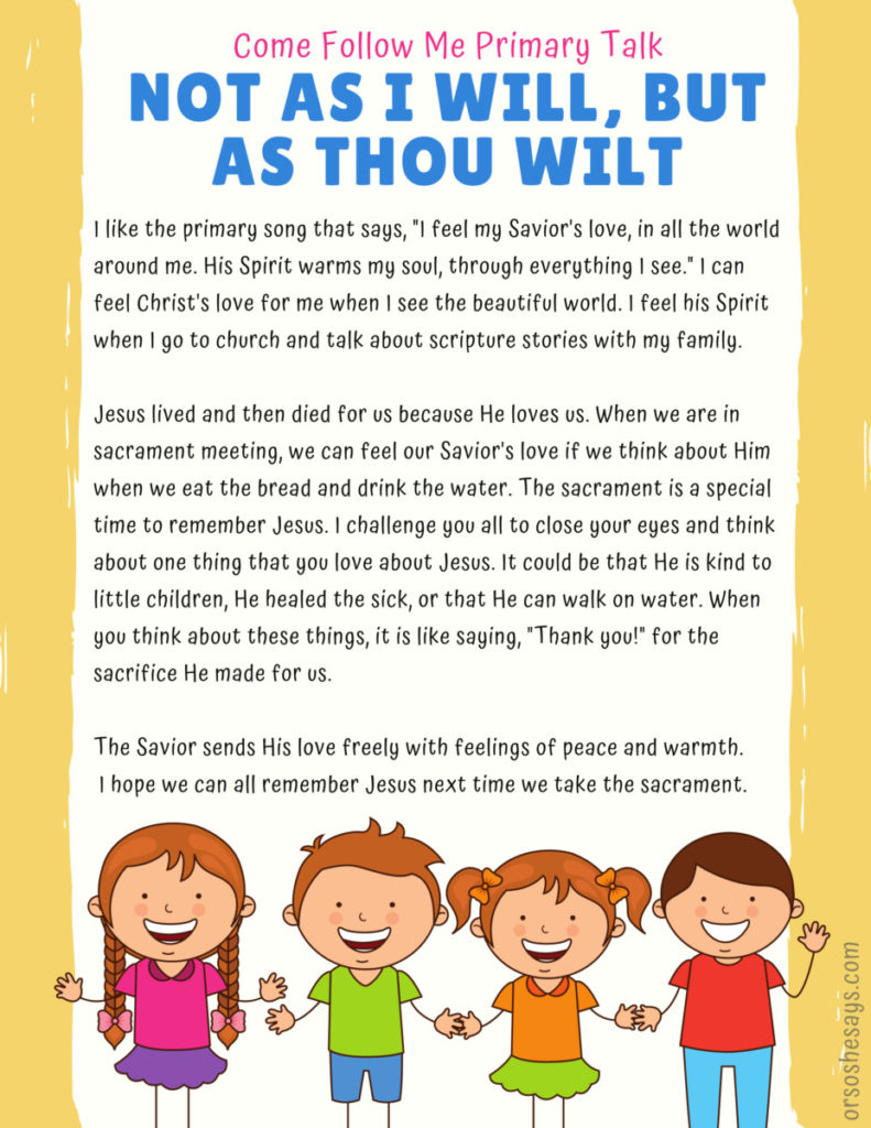 One-Minute Primary Talks for Church - Or so she says...