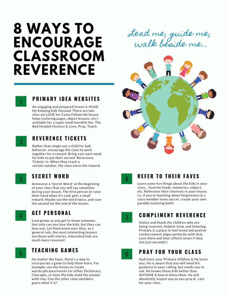 Primary Class Reverence Ideas ~ Free Printable Teacher Handout! - Or so ...