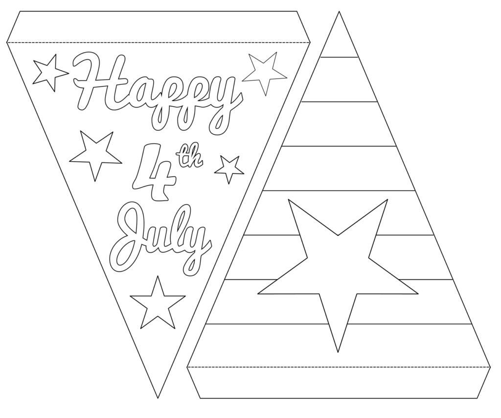 Free Fourth of July Bunting ~ Print and Color! - Or so she says...