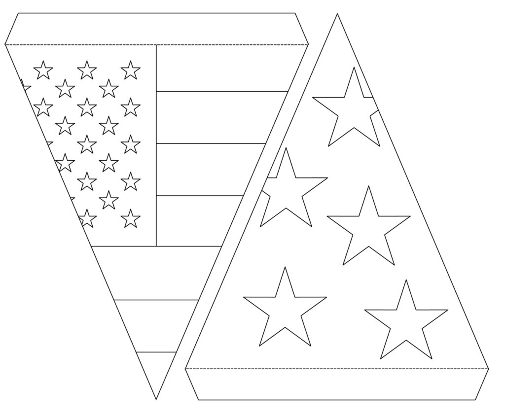 Free Fourth of July Bunting ~ Print and Color! - Or so she says...
