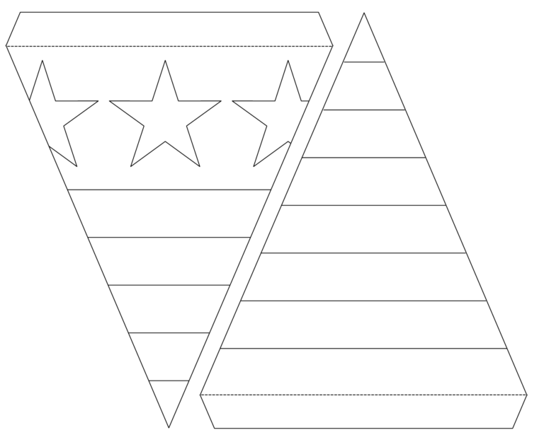 Free Fourth of July Bunting ~ Print and Color! - Or so she says...