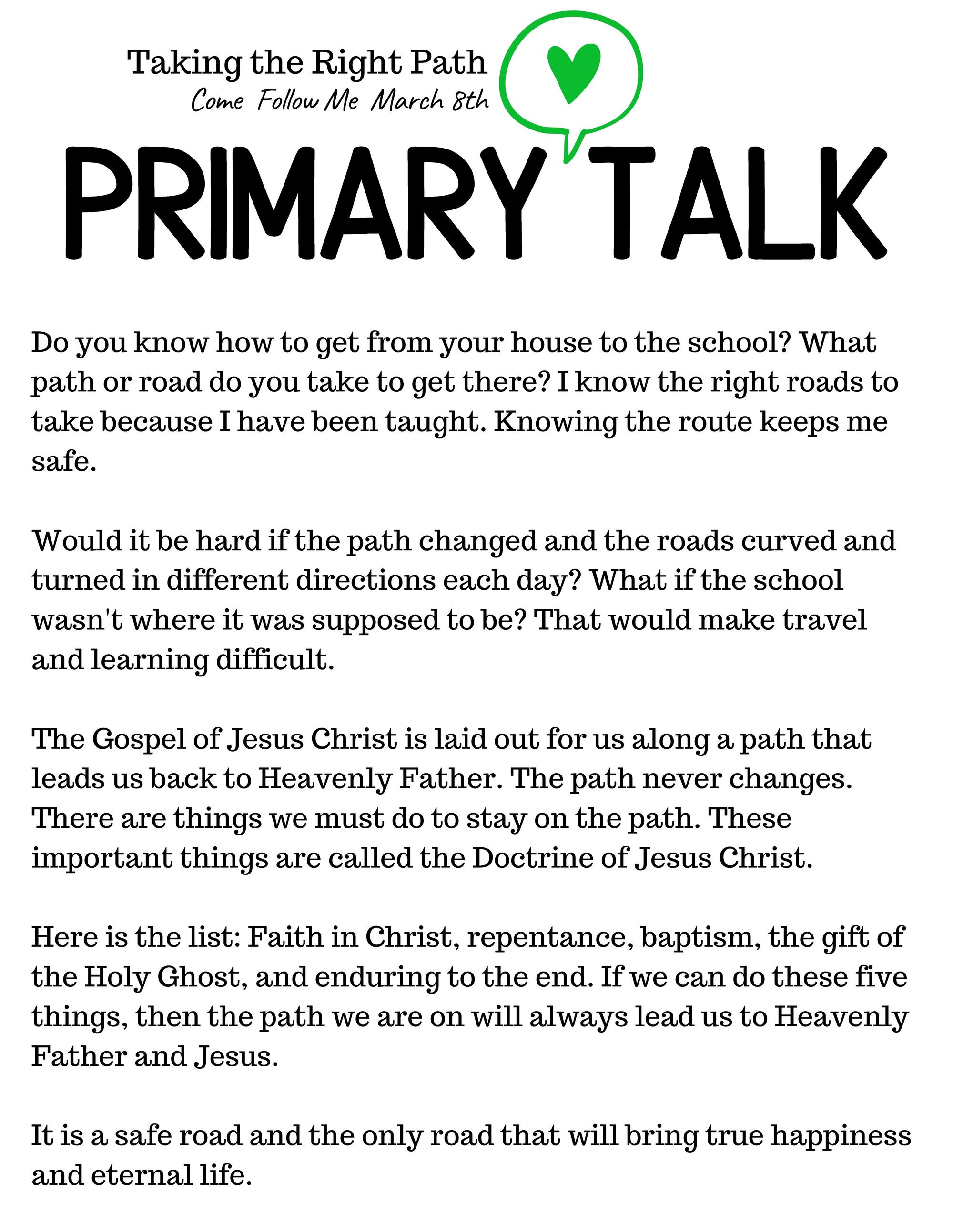 Primary Talks for Children March 2020 Theme - Or so she says...