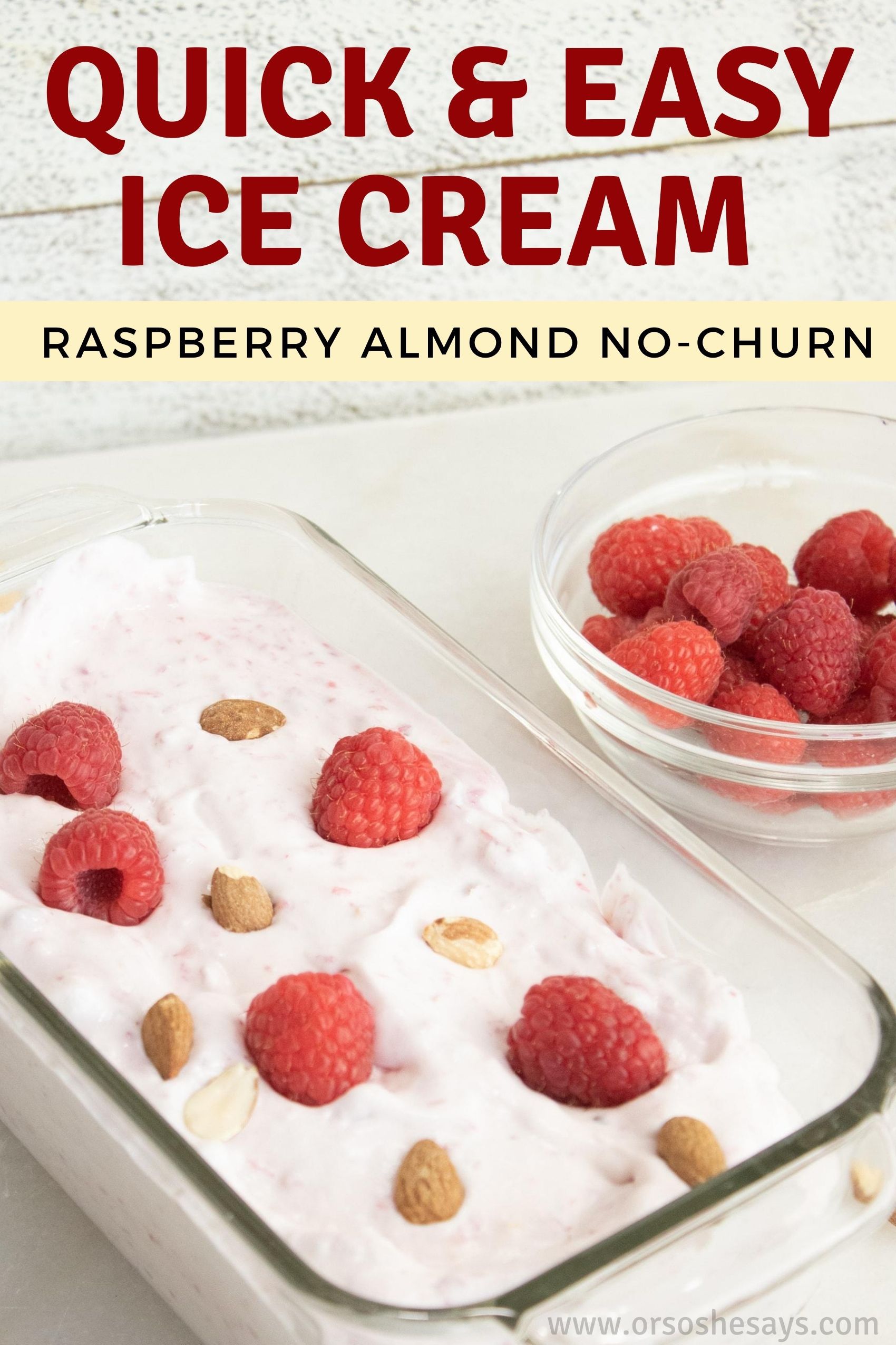 Easy Raspberry Ice Cream Recipe ~ Without Ice Cream Maker! - Or so she ...