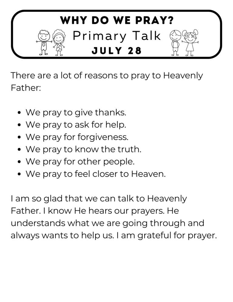 Primary Talks for Children: July 2024 - Or so she says...