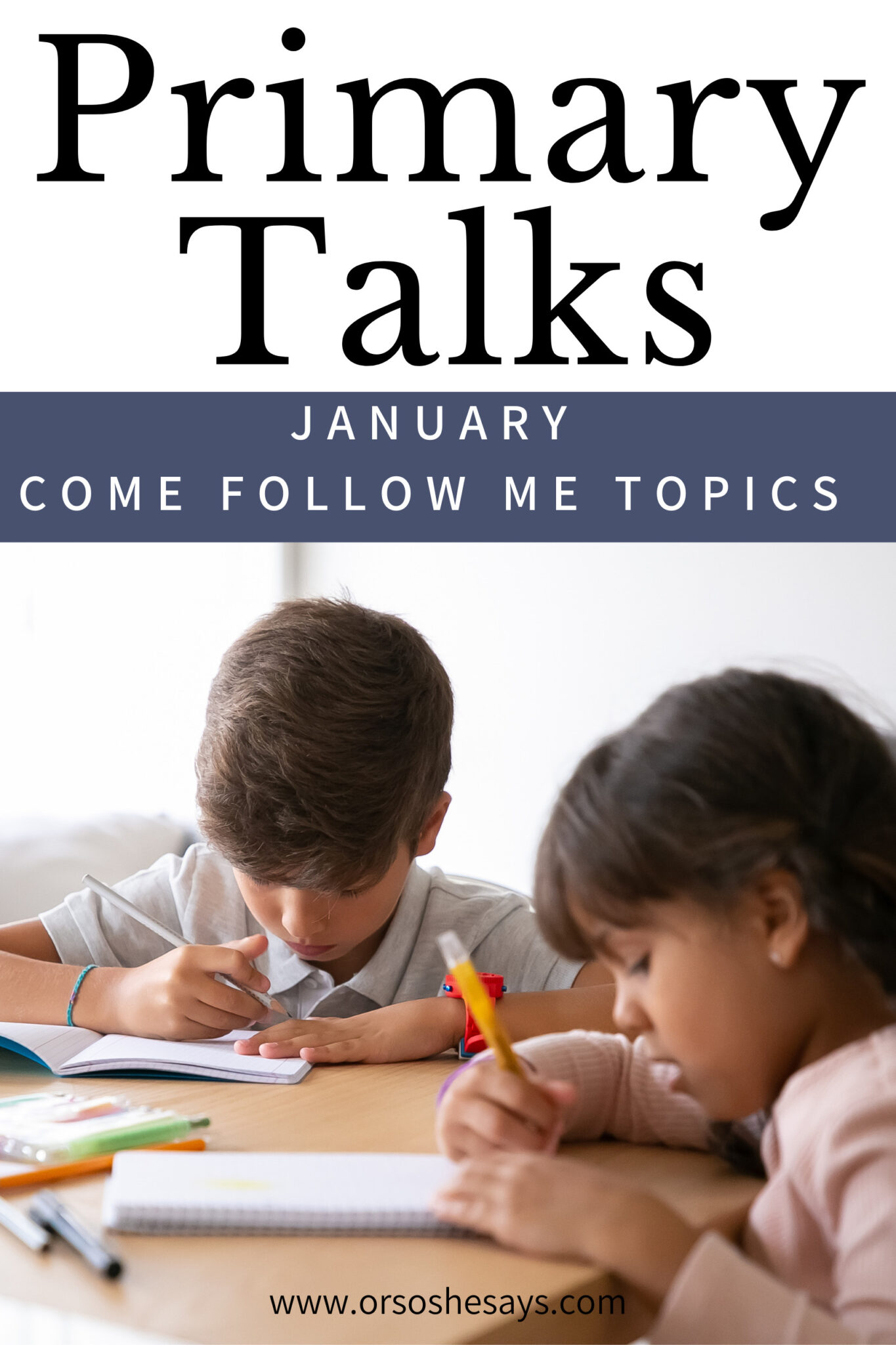 Come Follow Me Primary Talks for Children ~ January 2025 - Or so she ...
