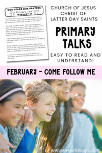Free Printable Primary Talks for Kids - February 2026 Come Follow Me ...